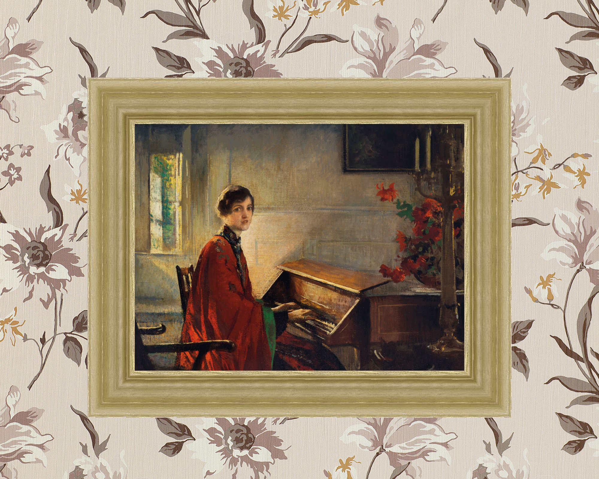 ART PRINT Woman Playing Piano Oil Painting Piano Player - Etsy