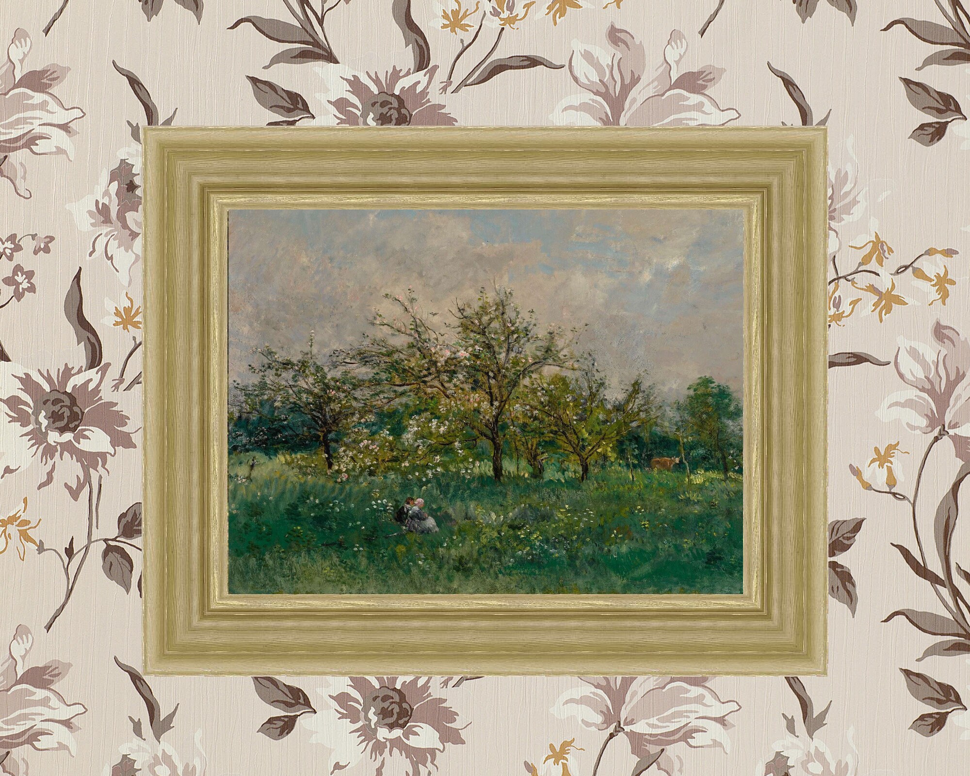 ART PRINT Orchard Landscape Oil Painting Country Spring - Etsy