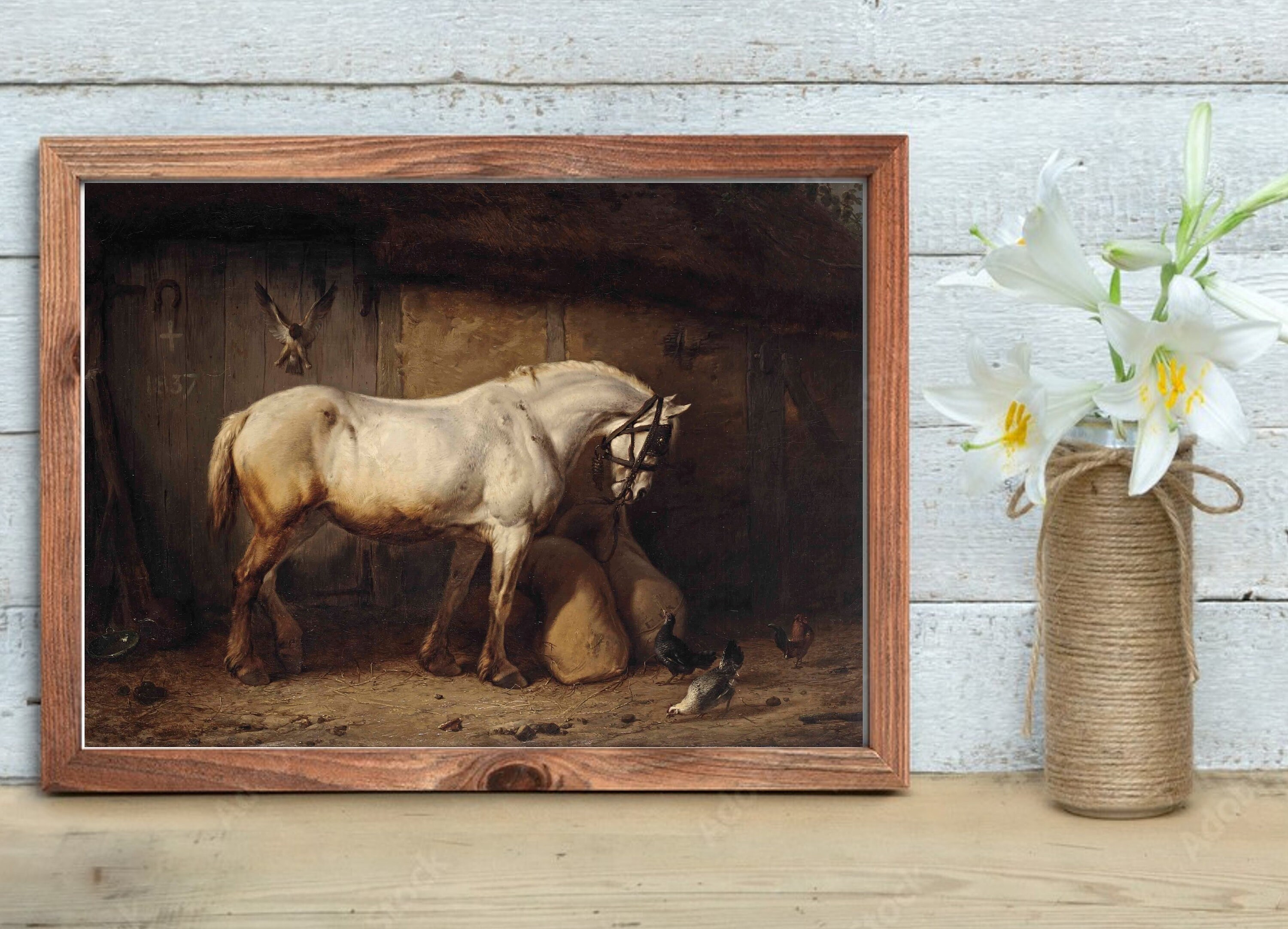 Art Print Mare Oil Painting Horse Art Print Farm - Etsy