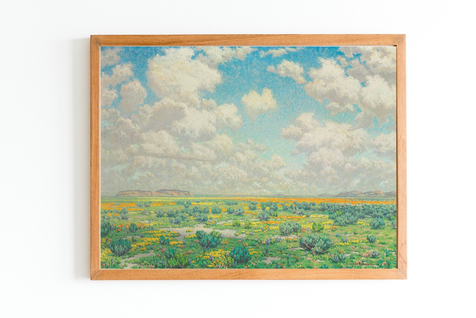 ART PRINT Vintage Valley Landscape Vintage Oil Painting - Etsy