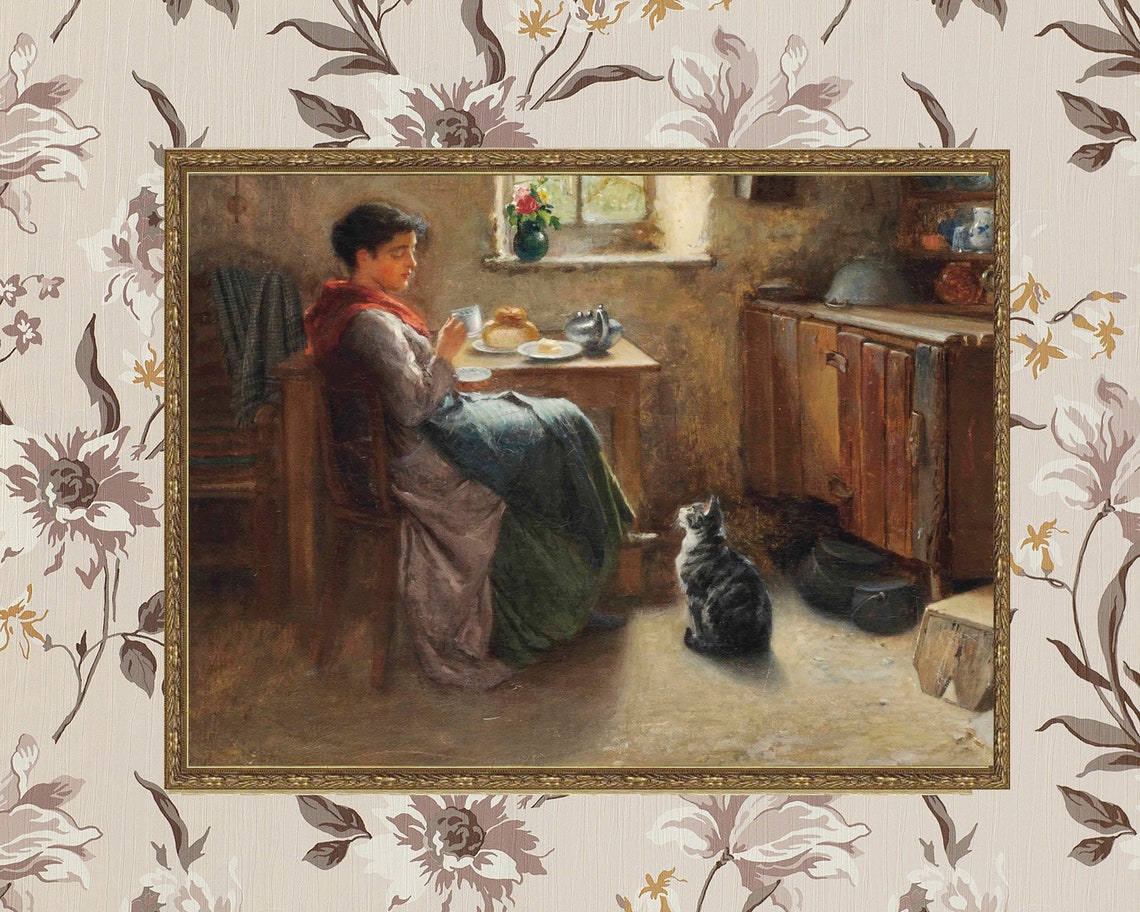 ART PRINT Afternoon Tea Oil Painting Five O'clock Tea - Etsy