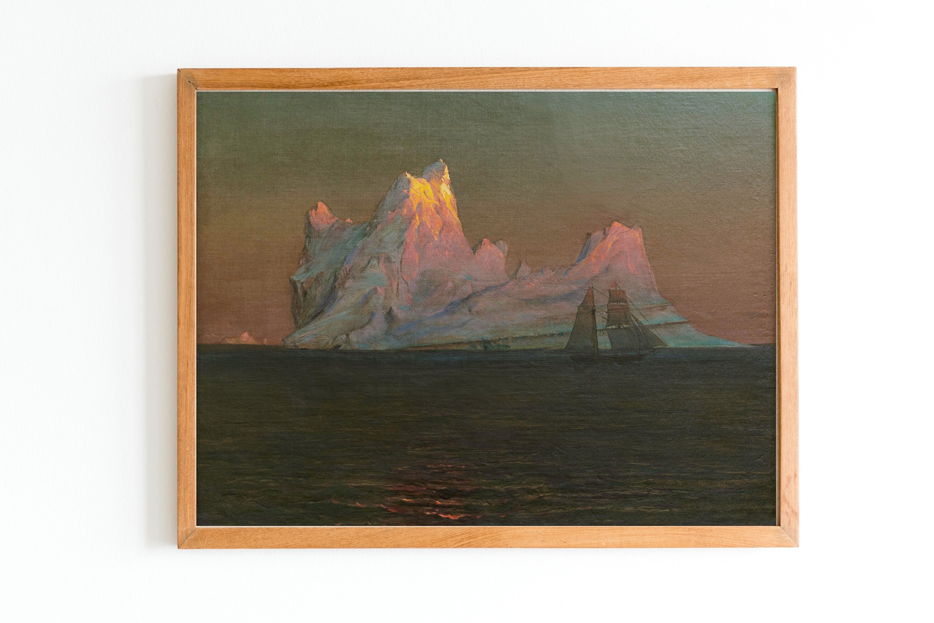 ART PRINT the Iceberg Wall Art Print Vintage Seascape Oil - Etsy