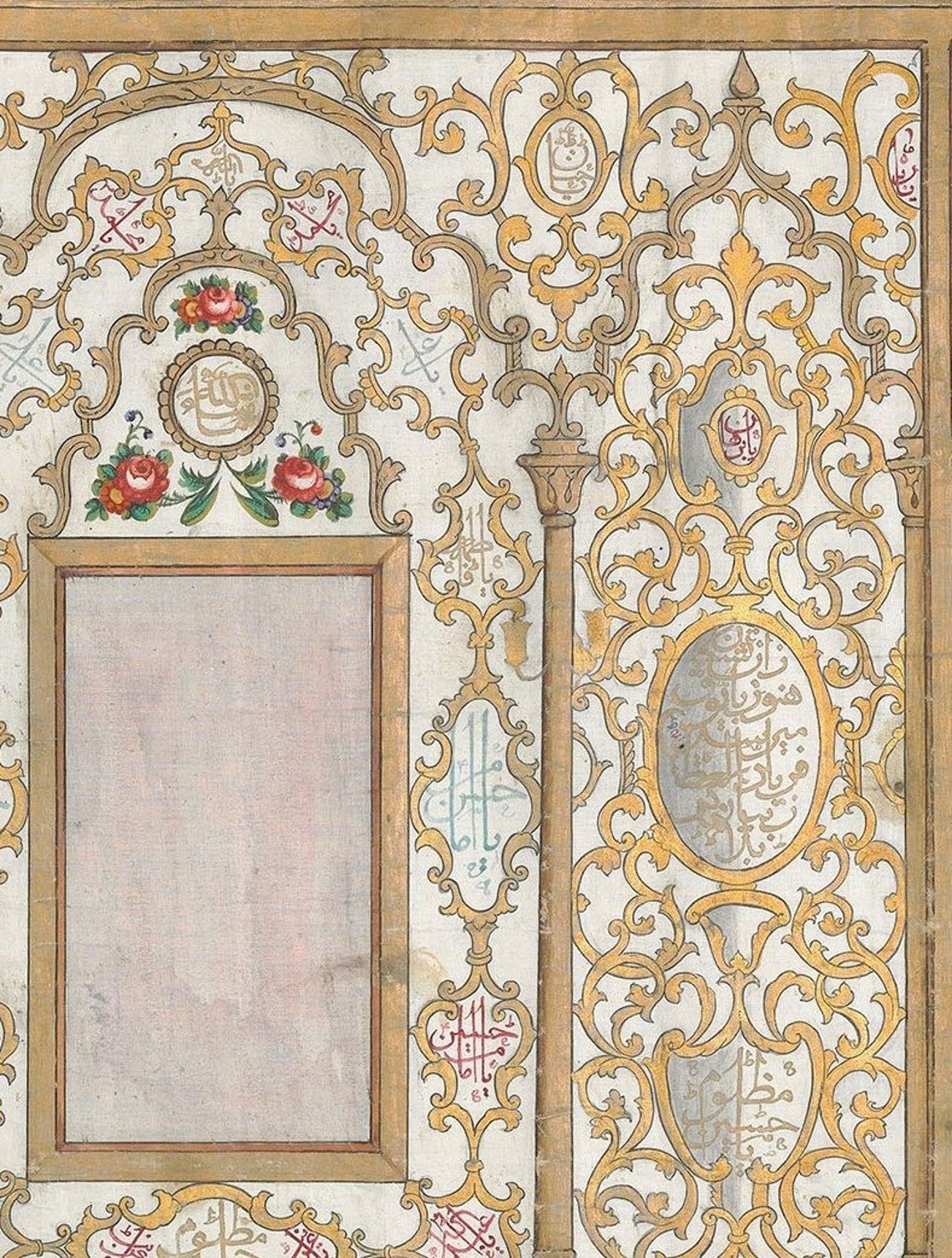 ART PRINT | Architectural Drawing Wall With Columns and Arches ...