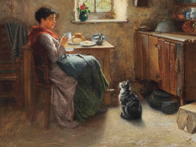 ART PRINT Afternoon Tea Oil Painting Five O'clock Tea - Etsy