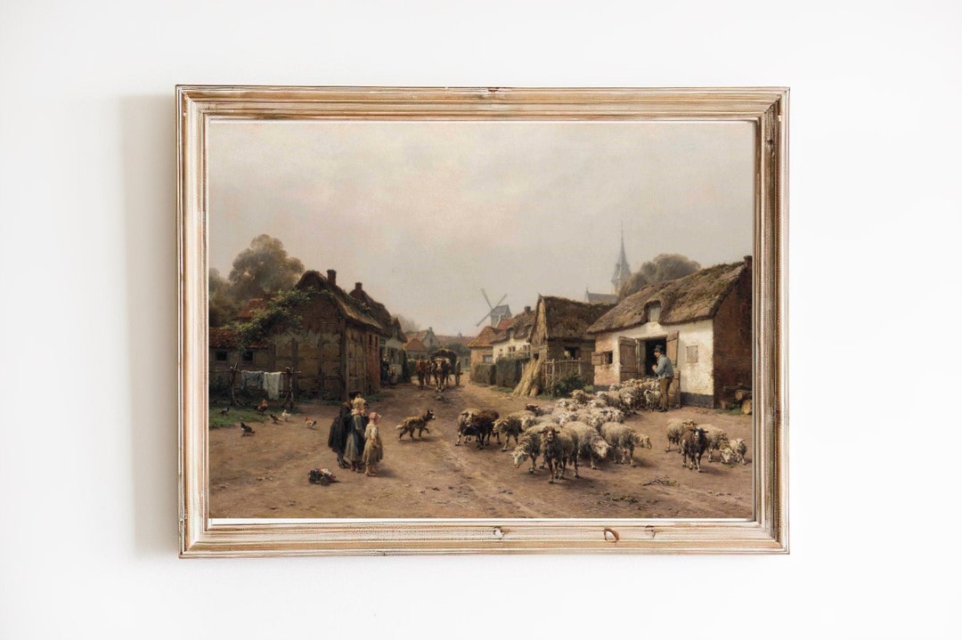 ART PRINT | Dutch Countryside Oil Painting | Country Scene Art ...