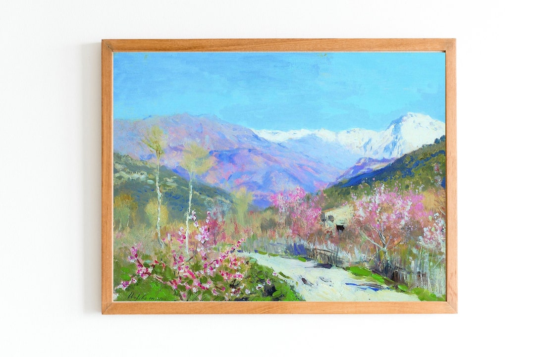 ART PRINT Spring in Italy Oil Painting Vintage Spring Artwork Classic ...