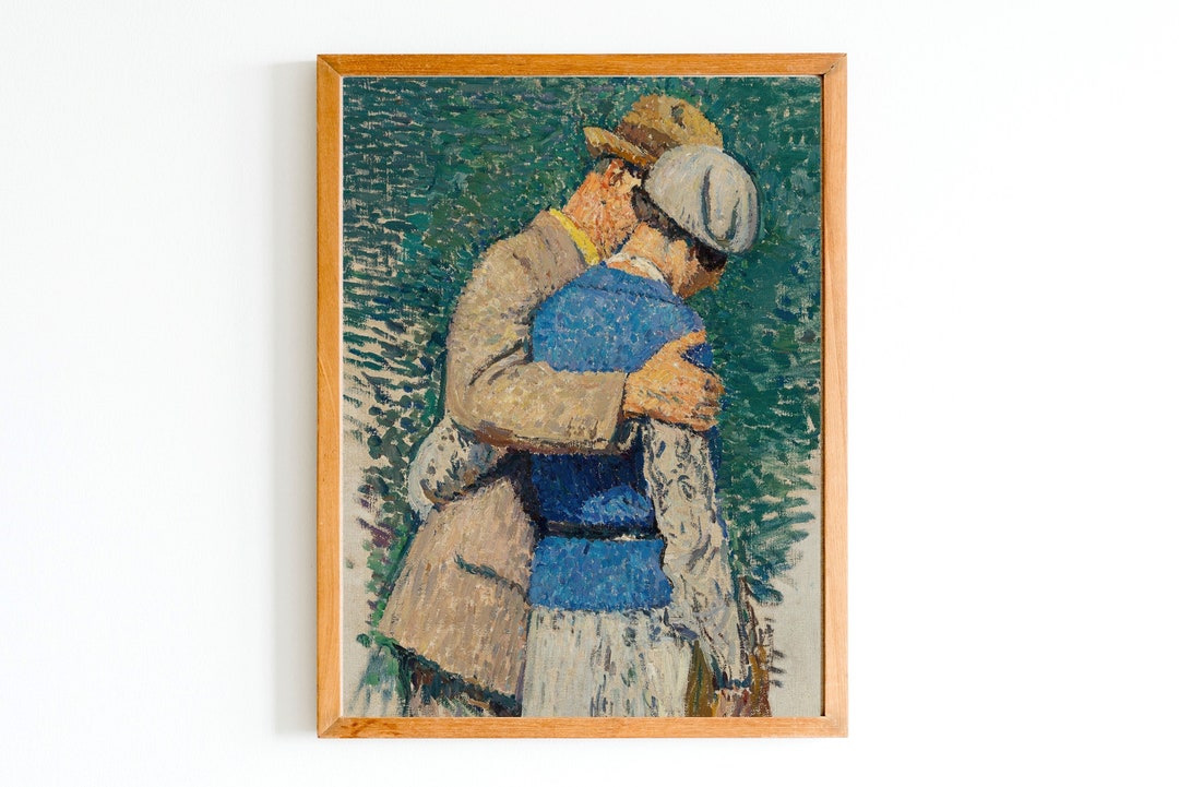 Vintage Love Couple Art Print | Classic Impressionist Oil Painting - Etsy