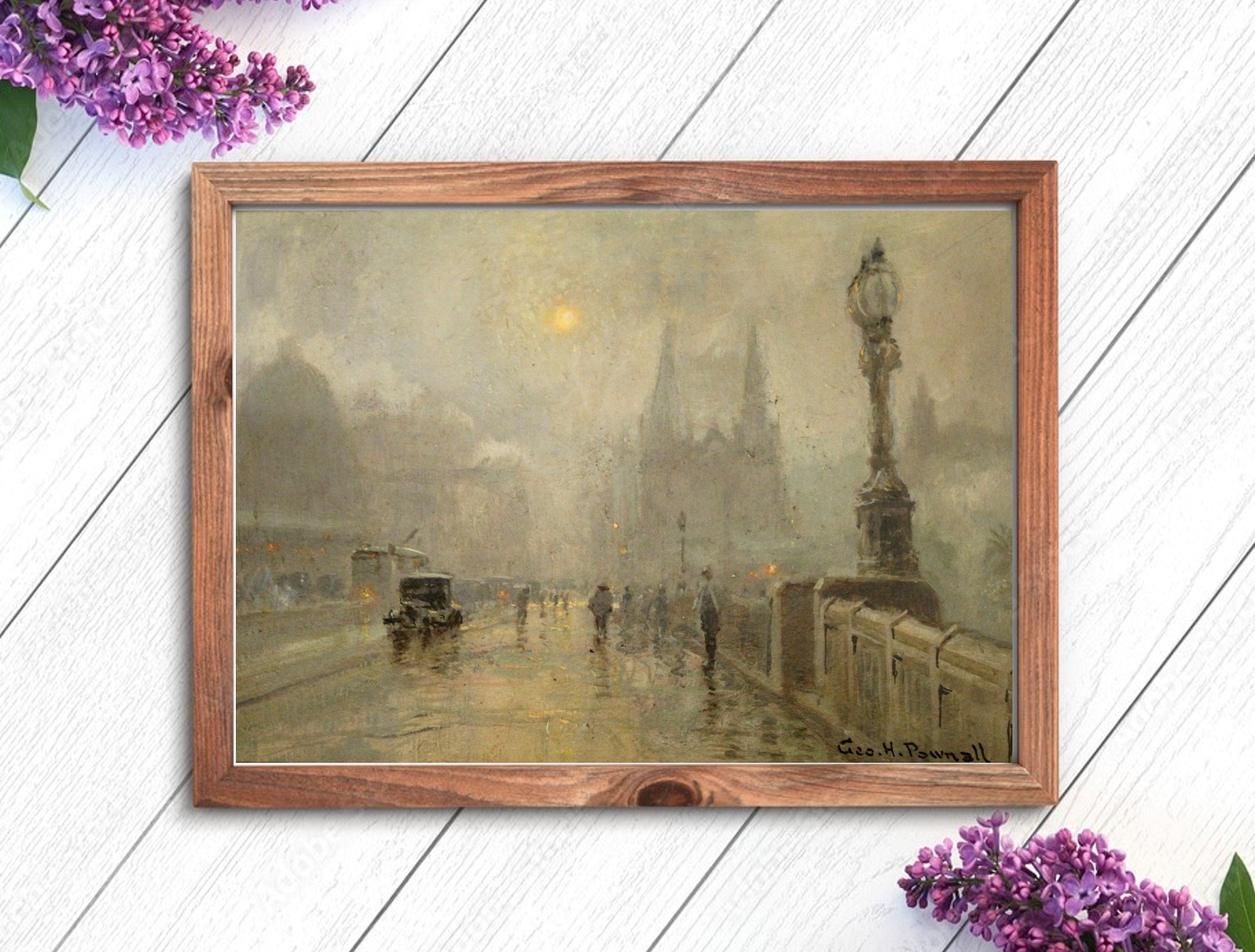 ART PRINT | Vintage London Tower Bridge Oil Painting | Antique London ...