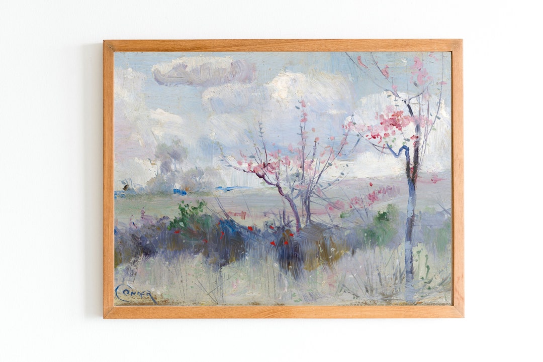 ART PRINT Spring in Australia Painting Vintage Spring Art Blossoming ...