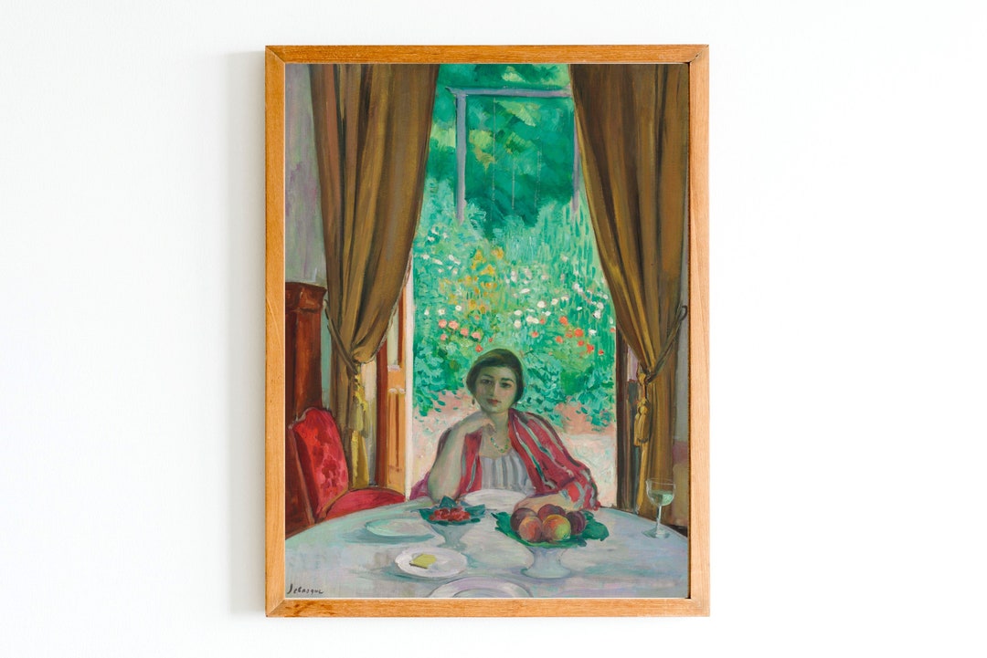 ART PRINT | Portrait of a Woman Having Breakfast Oil Painting | Dining ...