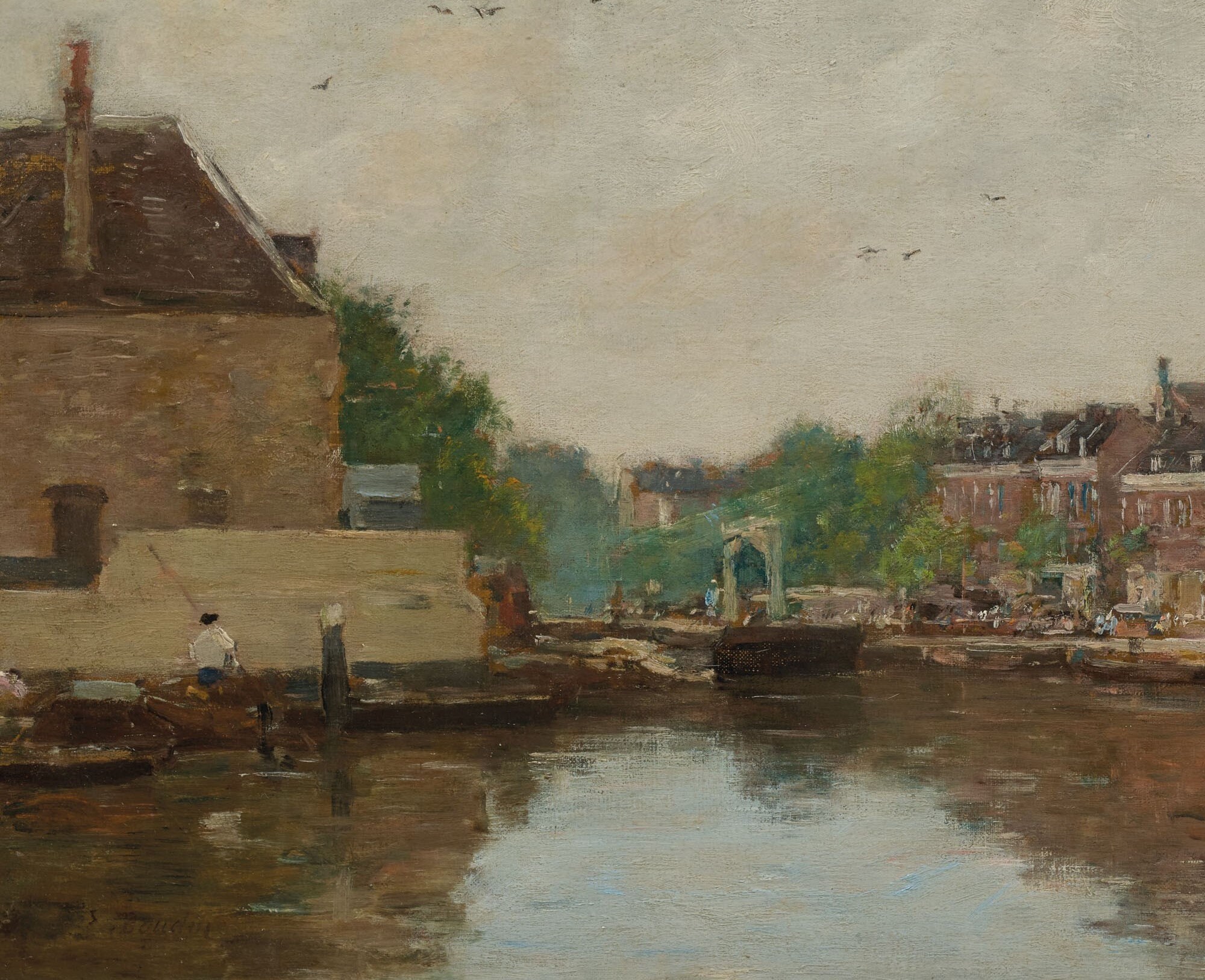 ART PRINT Netherlands Landscape Oil Painting Rotterdam - Etsy