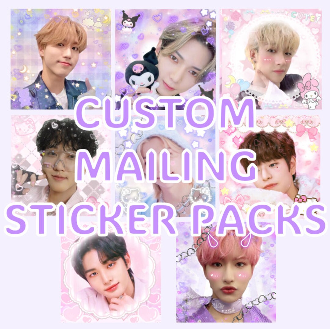 Kpop Custom Mailing Sticker Set // Purikura Stickers // Kpop Deco ...