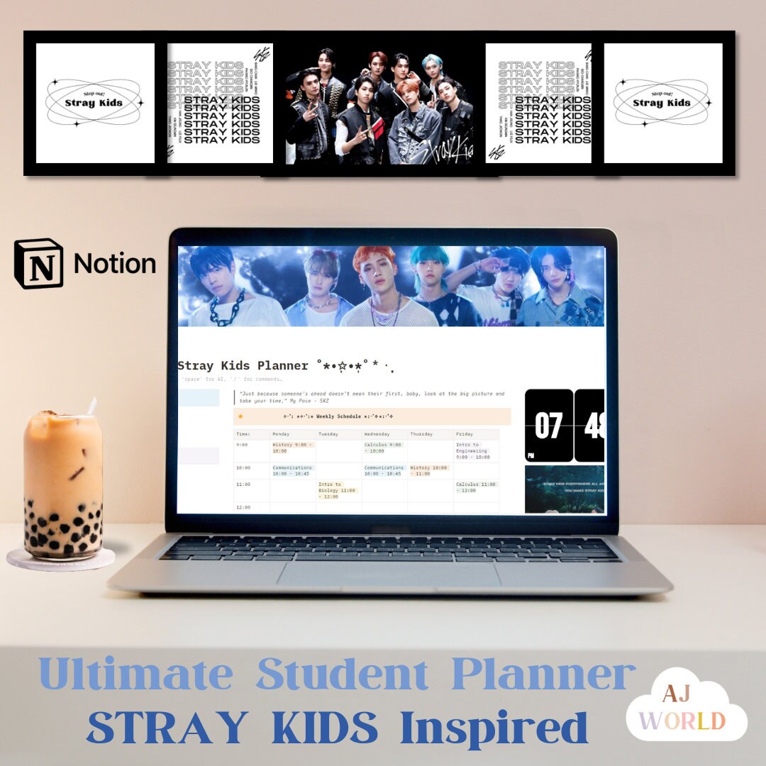 Stray Kids Inspired Notion Student Planner | K-pop Study Planner ...