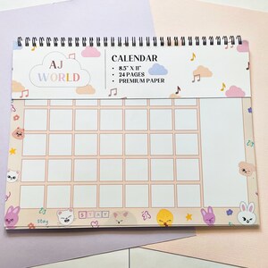 Skzoo Inspired Calendar L Desk Calendar L Undated Calendar L Skzoo ...