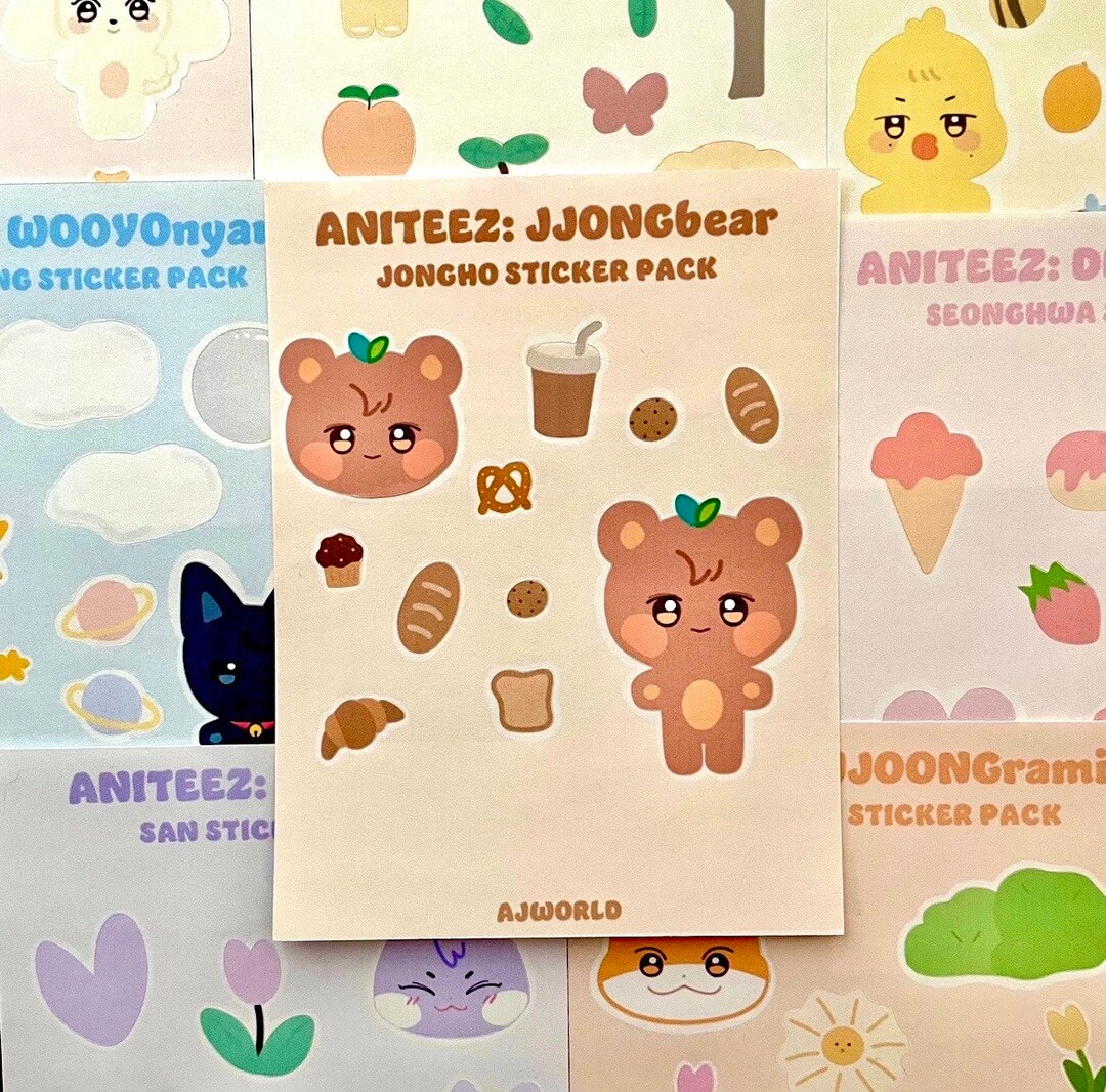 Ateez / Antineez Sticker Sheet // Ateez Inspired Stickers // Ateez ...