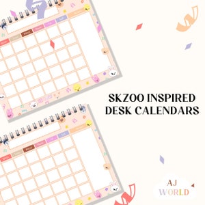 Skzoo Inspired Calendar L Desk Calendar L Undated Calendar L Skzoo ...
