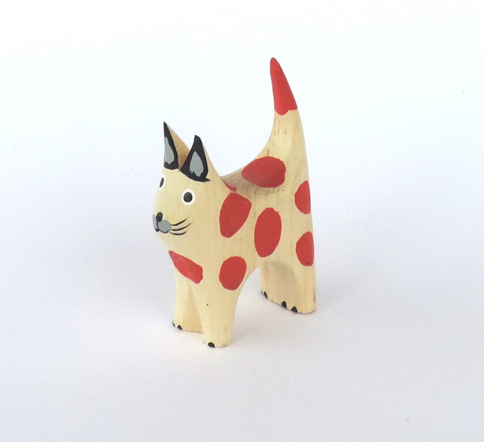 Cat / Traditional Wooden Toy / Polish Folk Art - Etsy