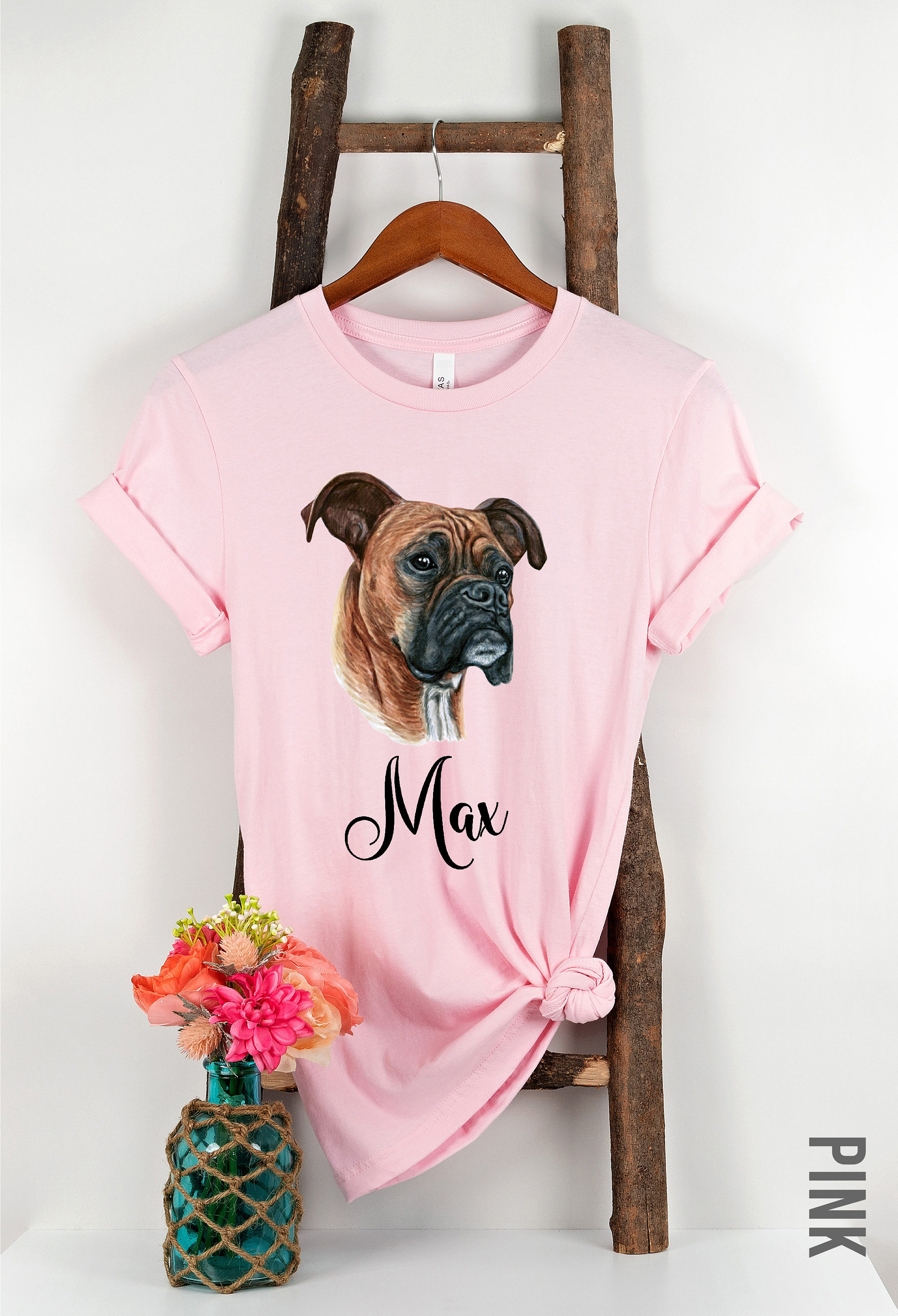 Custom Boxer Dog Name, Personalized Dog Face Shirt, B Oxer Owner Dog ...