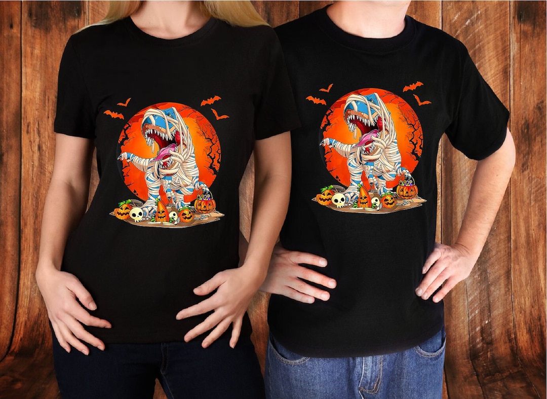 T-rex Mummy Halloween T-shirt, Dinosaur Party Shirt - Etsy