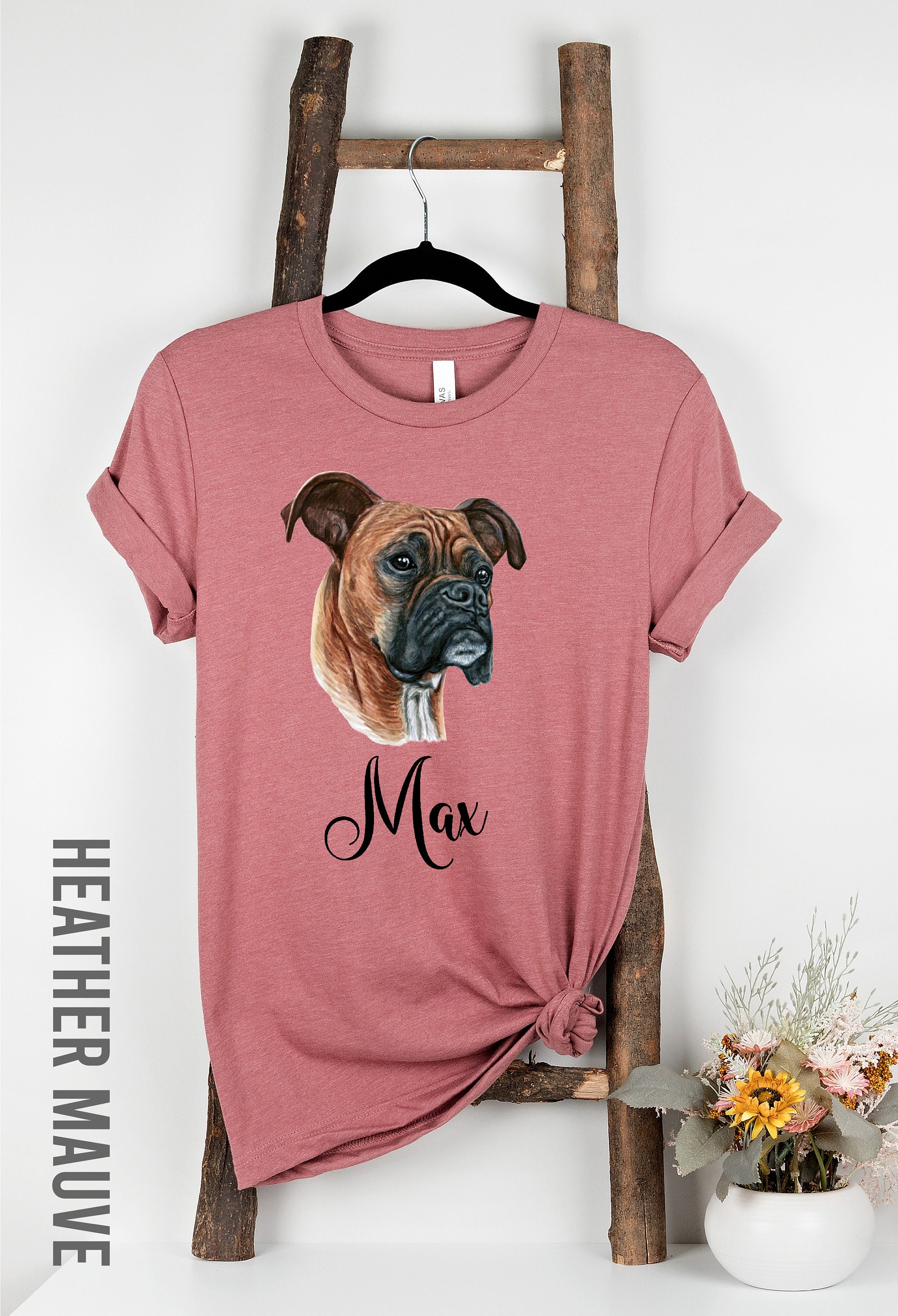 Custom Boxer Dog Name, Personalized Dog Face Shirt, B Oxer Owner Dog ...