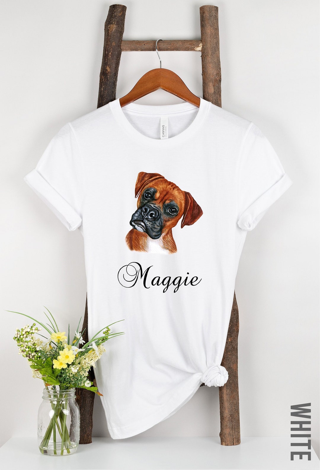 Custom Boxer Dog Name, Personalized Dog Face Shirt, B Oxer Owner Dog ...