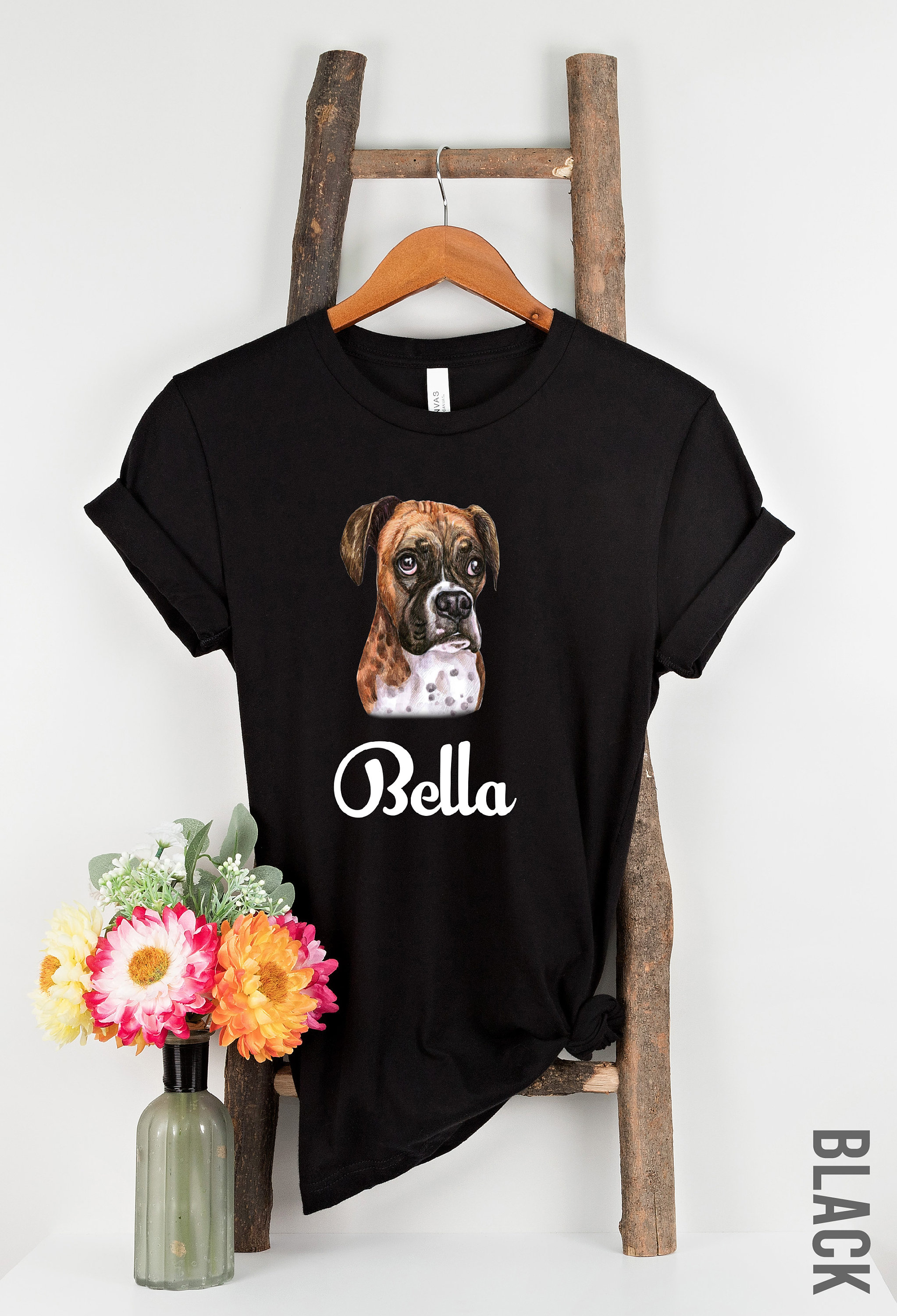 Custom Boxer Dog Name, Personalized Dog Face Shirt, B Oxer Owner Dog ...