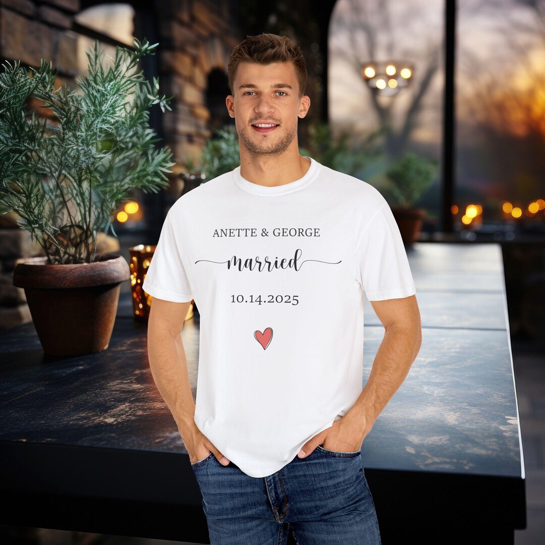 Custom Married Comfort Color T-shirt, Personalized Newlywed Sweatshirt ...