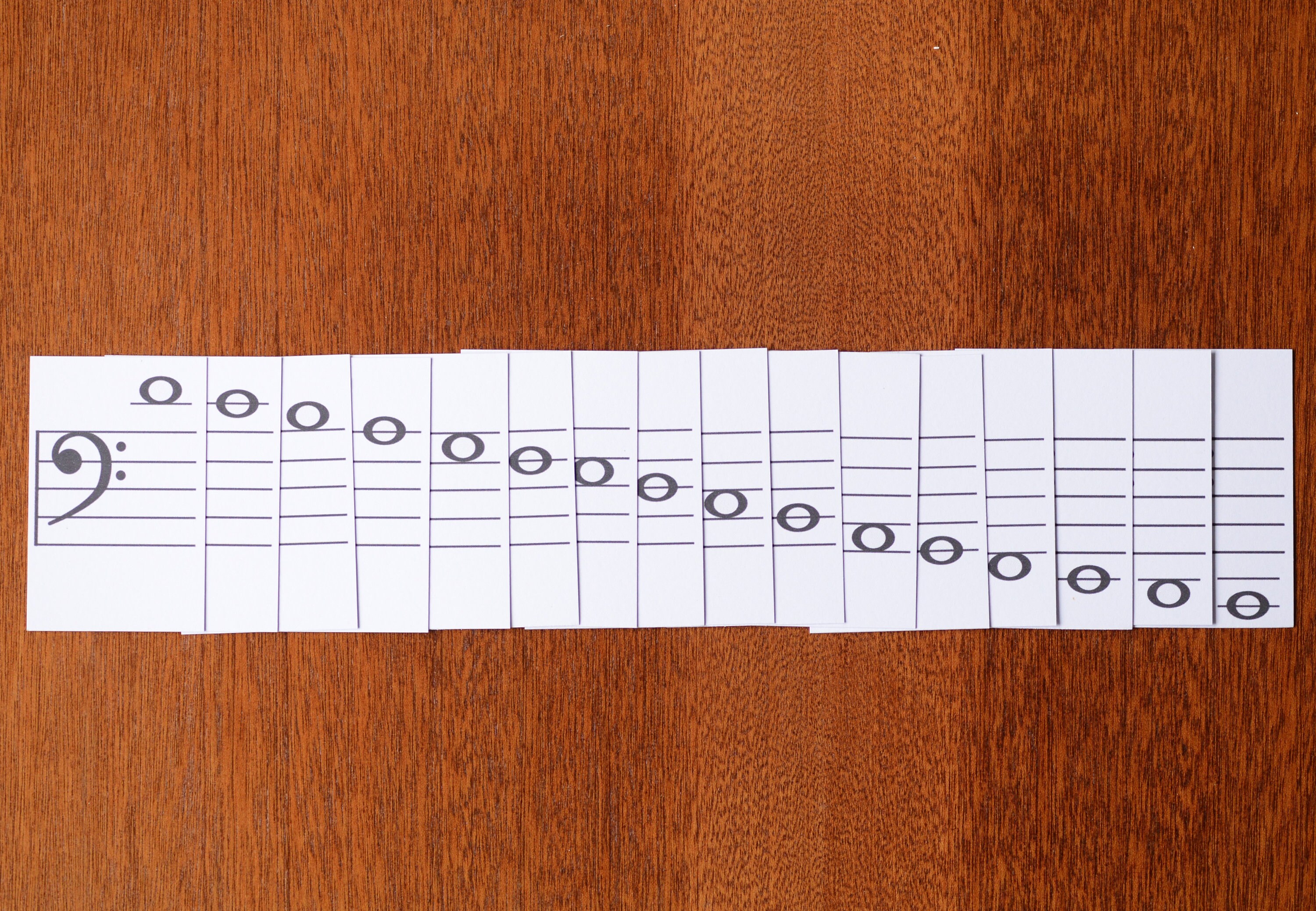 16-48pcs Music Teaching Flash Cards Treble Bass Clef Naming Note ...