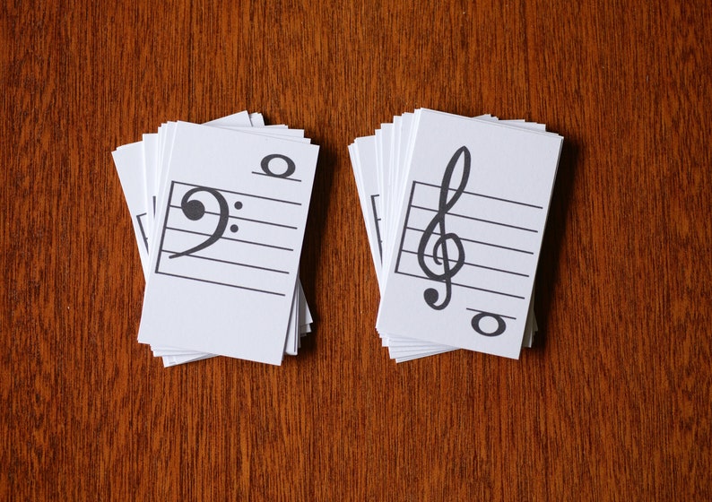 16-48pcs Music Teaching Flash Cards Treble Bass Clef Naming Note ...