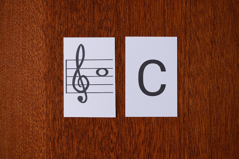 16-48pcs Music Teaching Flash Cards Treble Bass Clef Naming Note ...