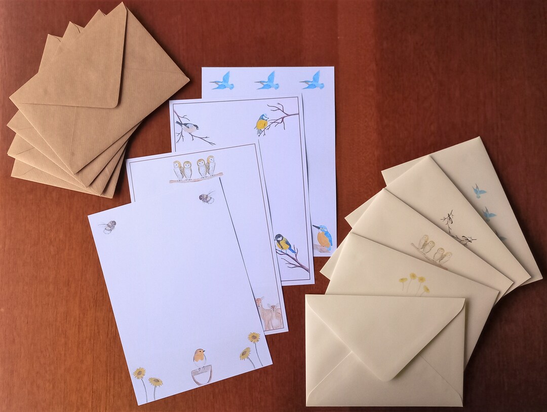 A5 Writing Paper and Envelope Option Lined/unlined Letter Writing Set ...
