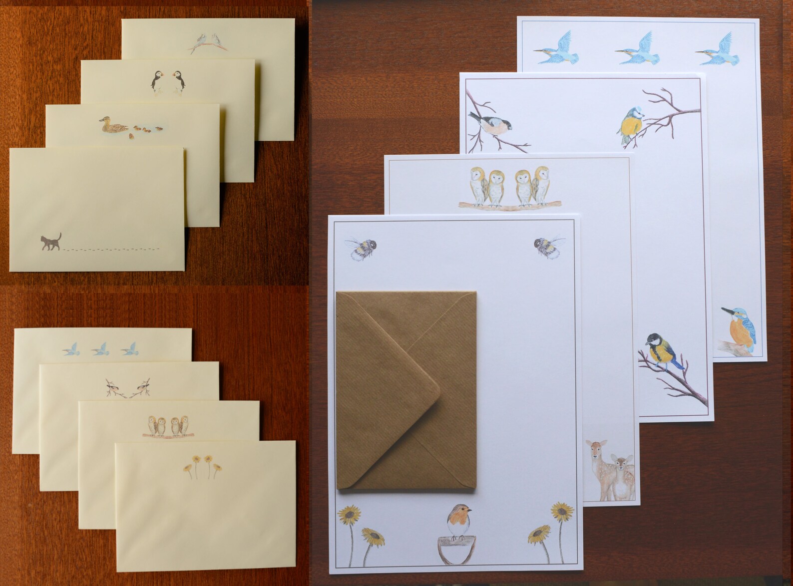 A4 Letter Writing Set Unlined Lined Writing Paper and Envelope - Etsy