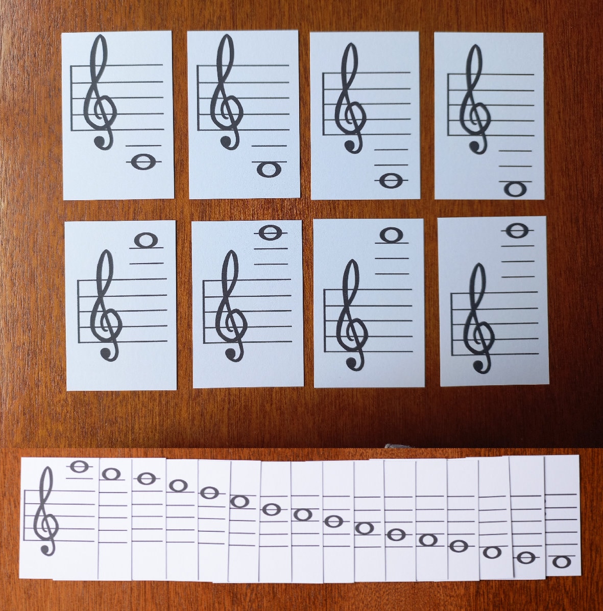 16-48pcs Music Teaching Flash Cards Treble Bass Clef Naming Note ...