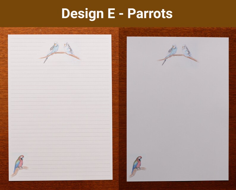 A4 Letter Writing Set Unlined Lined Writing Paper and Envelope Option ...