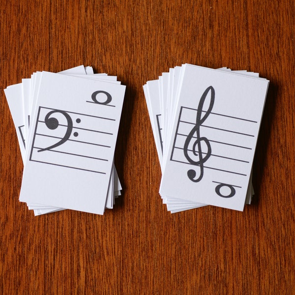 Piano Note Flash Cards - Etsy