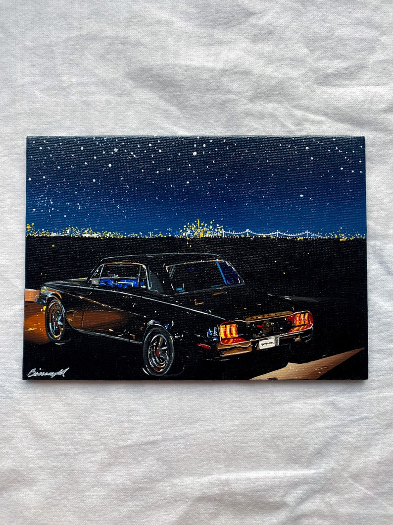 City Car Art look Out Point Acrylic Painting on Canvas - Etsy