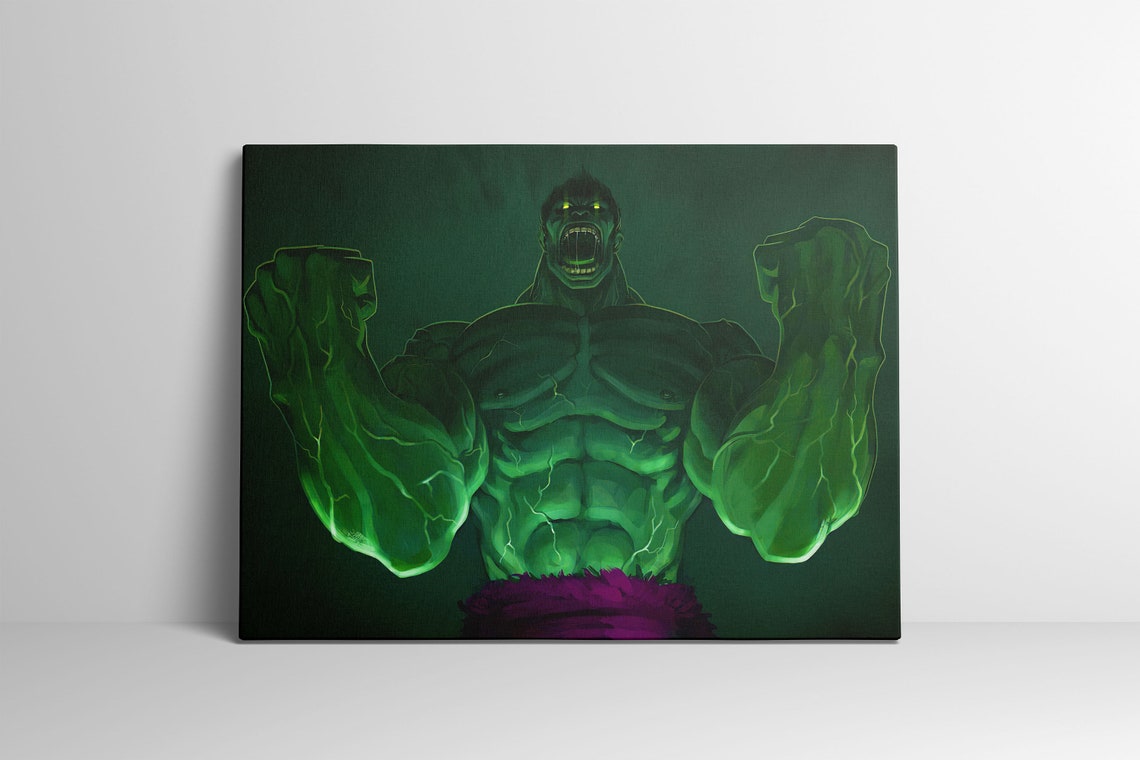 The Hulk Canvas Print Hulk Wall Art Hulk Poster Hulk - Etsy