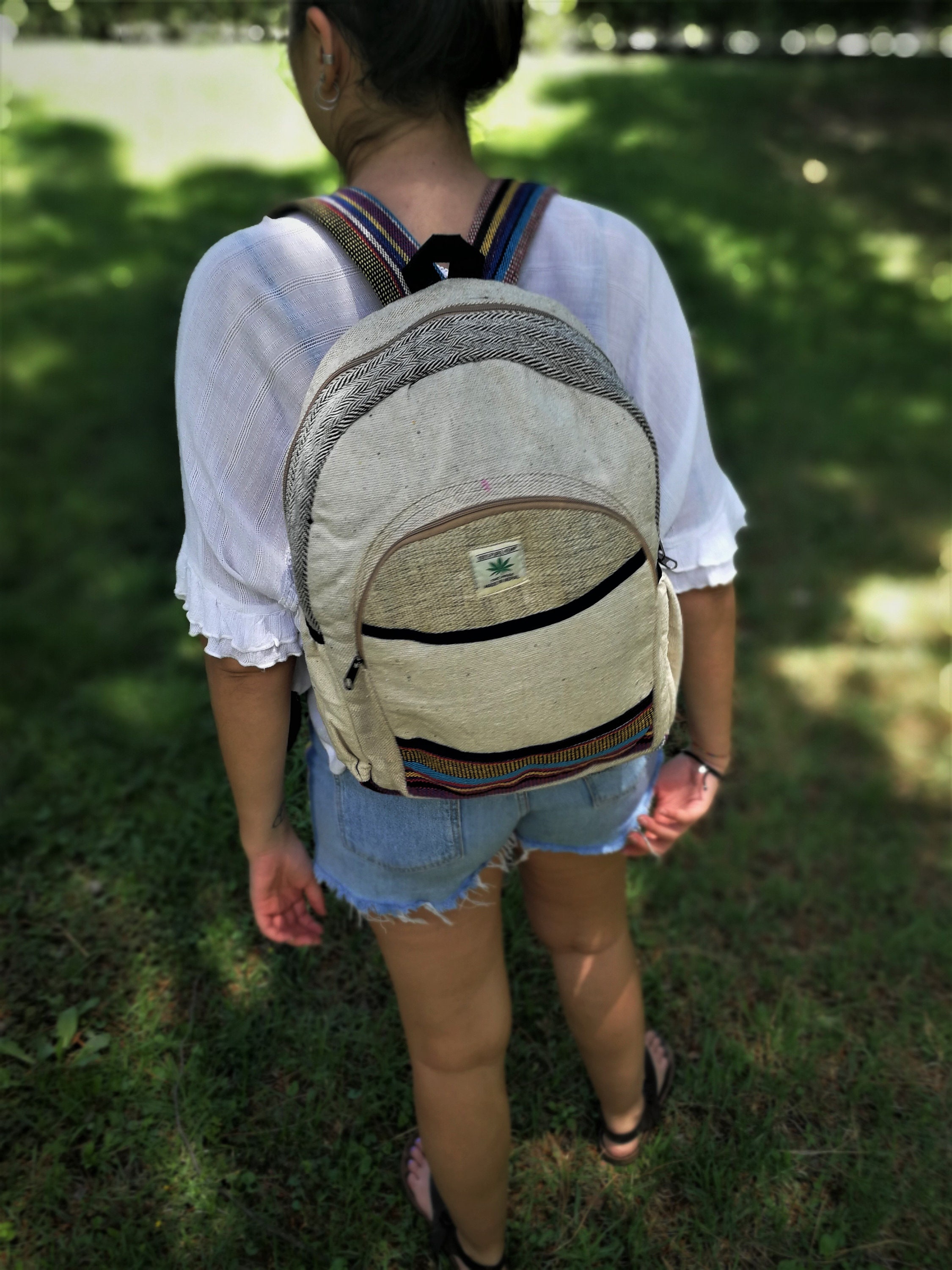 Cane Backpack Fabric Backpack Canamo Fiber Women's - Etsy