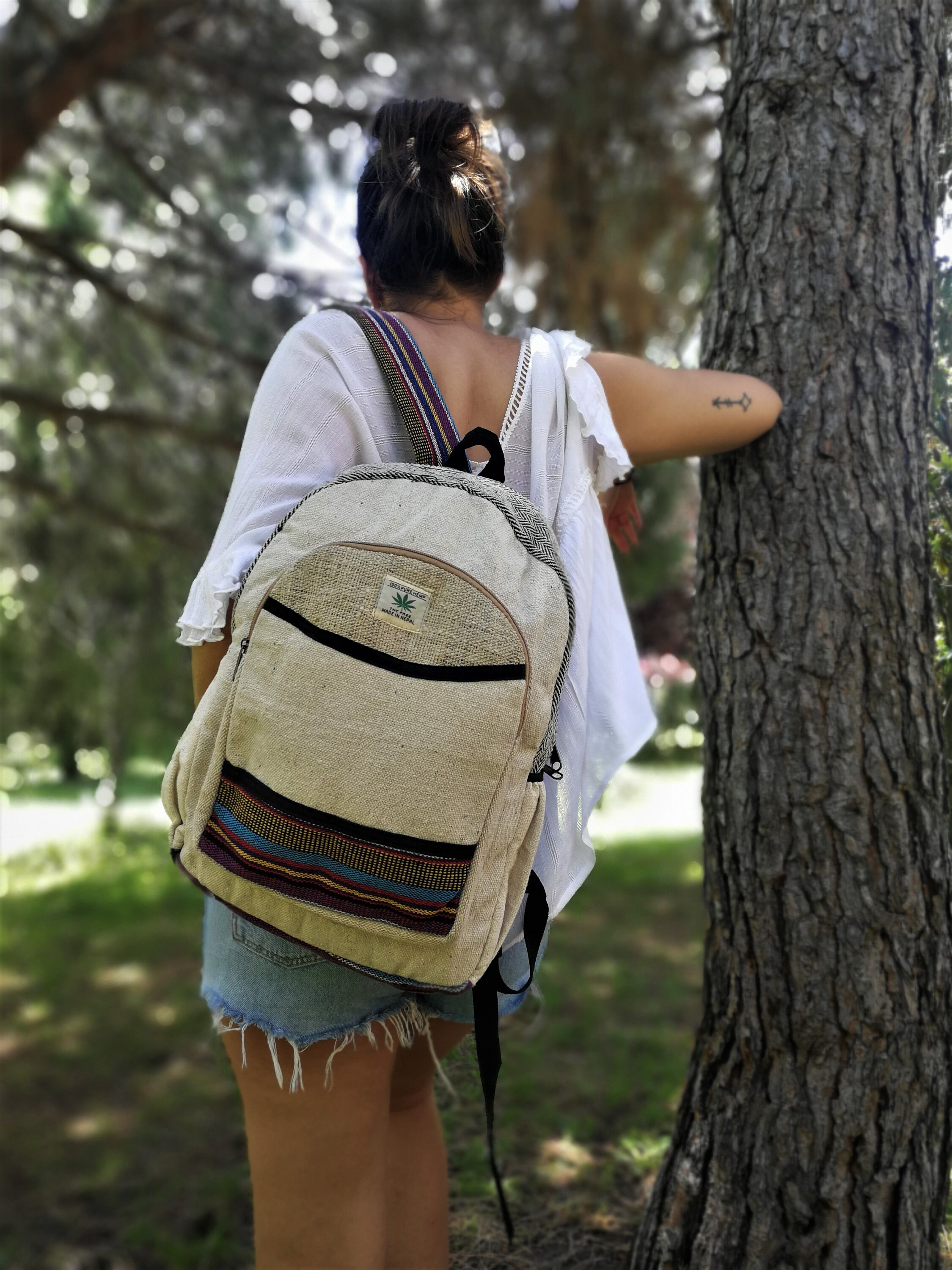 Cane Backpack Fabric Backpack Canamo Fiber Women's - Etsy