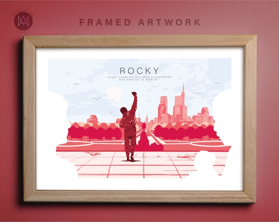 Rocky Film Poster Minimalist Poster Home Decor Movie | Etsy UK