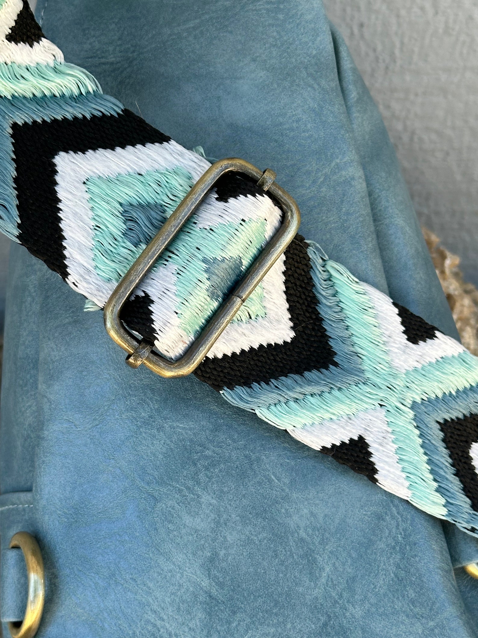 Crossbody Sling Tooled Front Blue Floral - Etsy