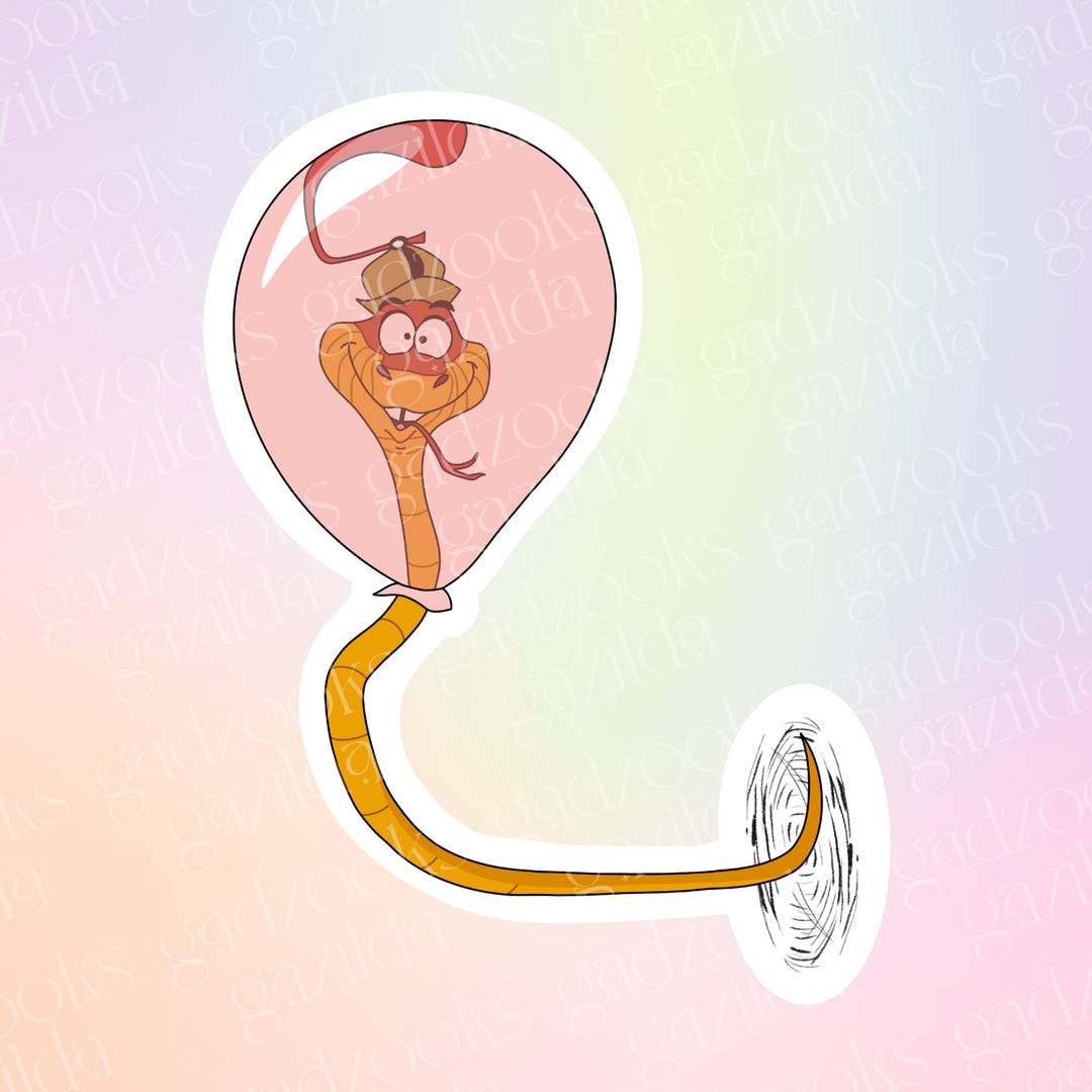 Magic Movie, Robin Hood Sticker, Sir Hiss Balloon, Hand-drawn ...