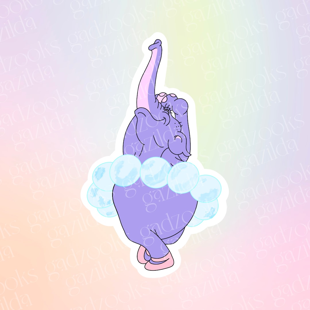 Fantasia Sticker, Bubble Skirt Ballet Elephant, Waterproof Vinyl ...