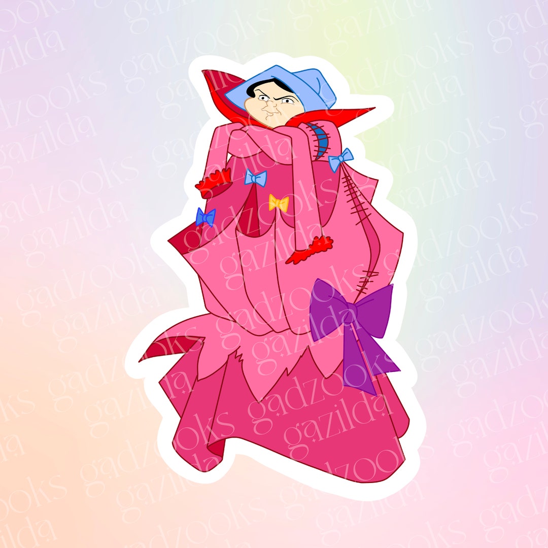 Sleeping Beauty Sticker, Merryweather Fairy Aunt Dress, Waterproof ...