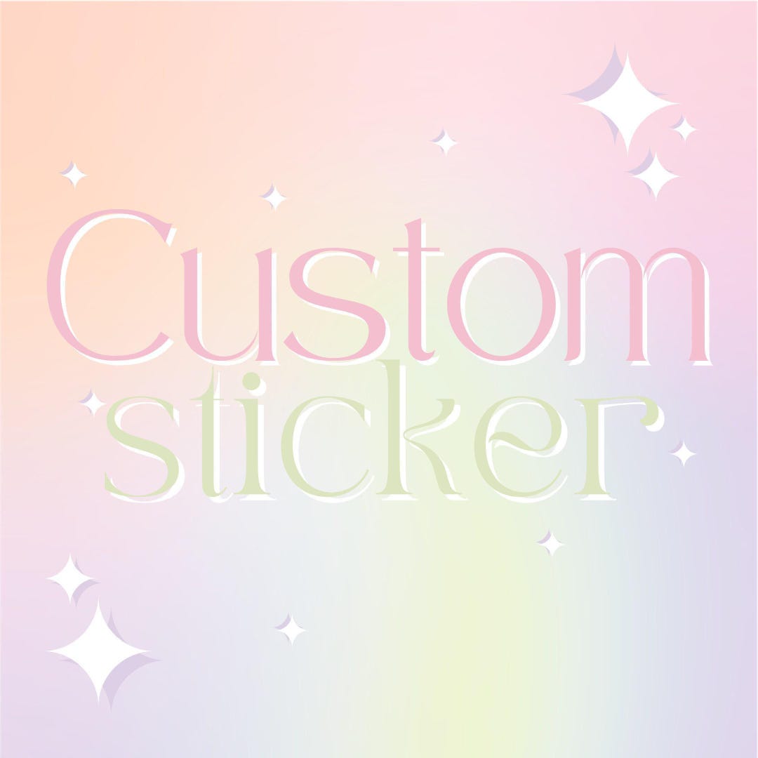 Custom Sticker Request, Custom Size Request, Hand-drawn Waterproof ...