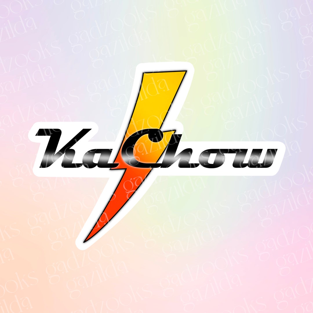 Cars Sticker, Kachow Lightning Bolt Gradient, Waterproof Vinyl Sticker ...