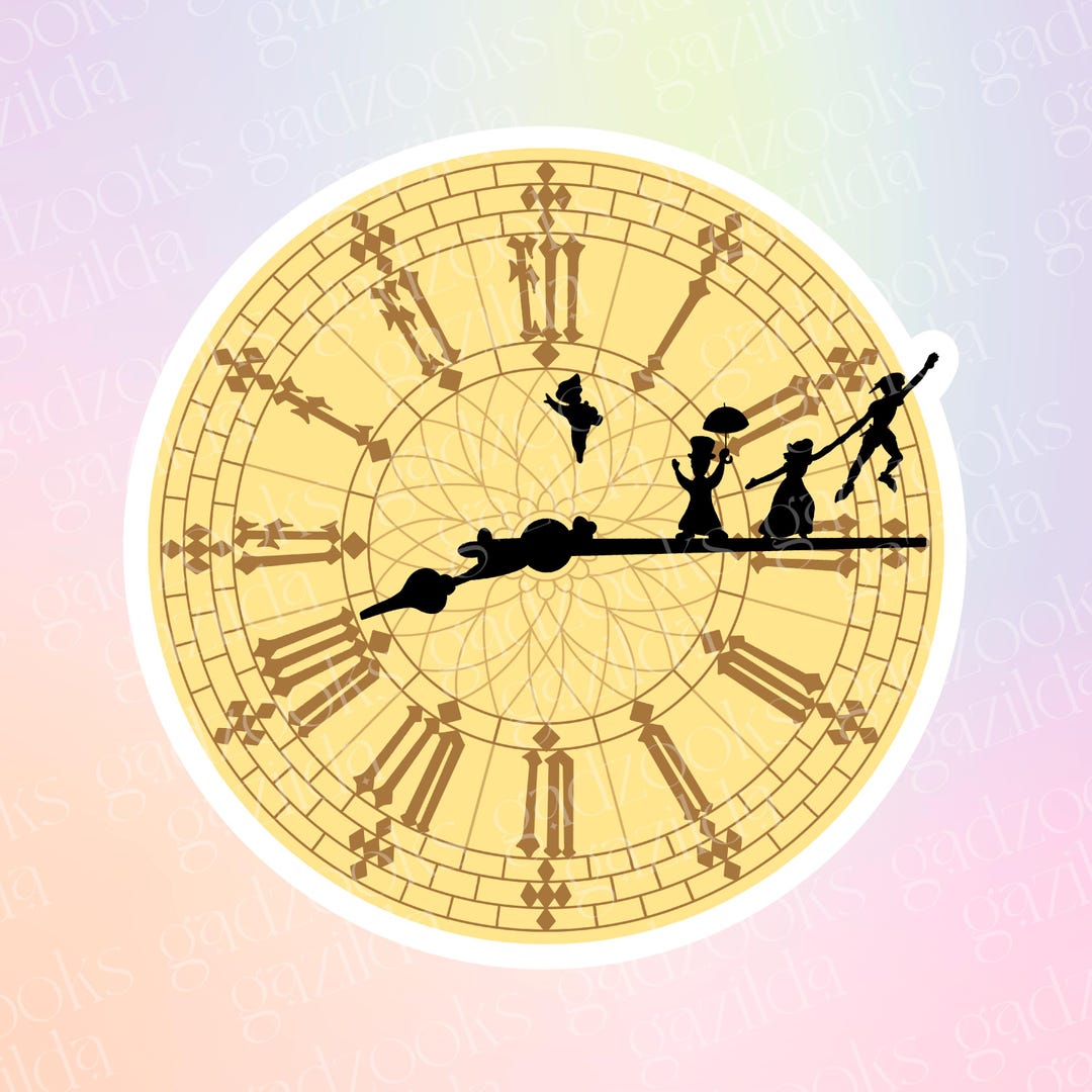 Peter Pan Sticker, Big Ben Shadow, Waterproof Vinyl Sticker, Portable ...
