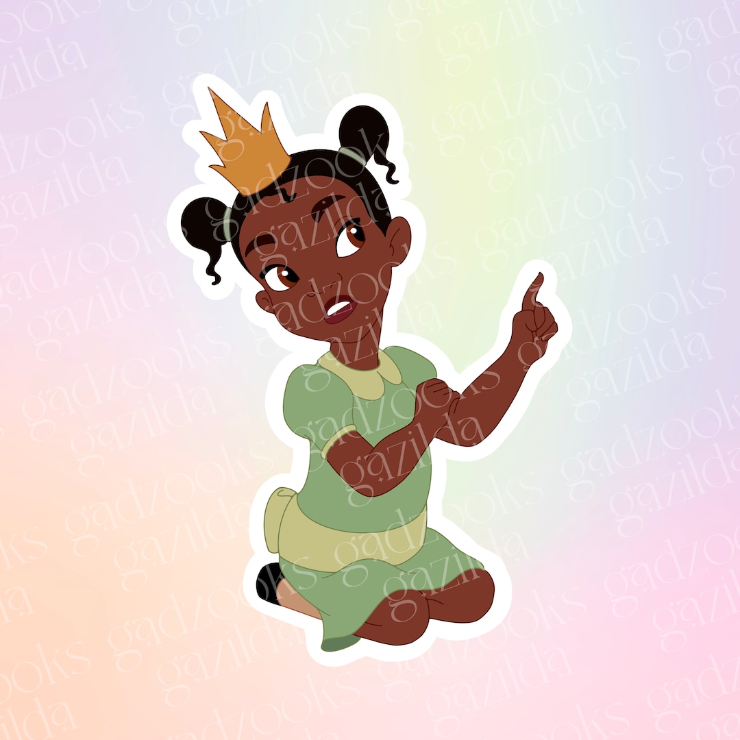 Princess & the Frog Little Princess Tiana Sticker, Waterproof Vinyl ...