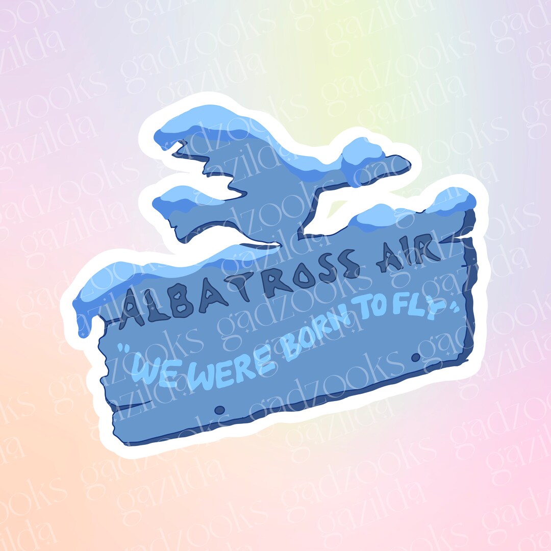 Rescuers Down Under Sticker, Albatross Air Snow Covered, Waterproof ...