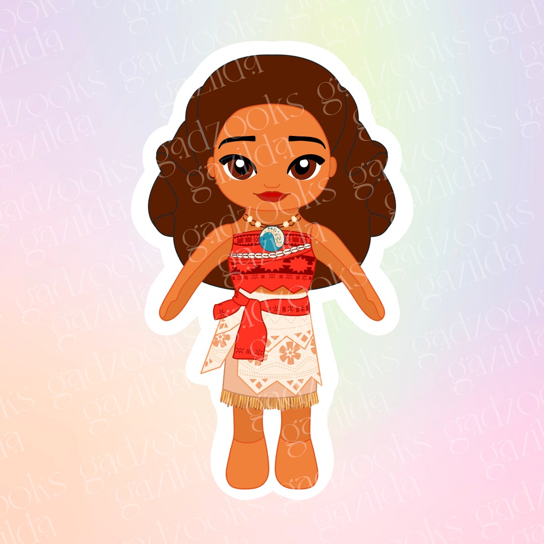 Moana Sticker, Moana Voyager Princess Plushie, Waterproof Vinyl Sticker ...